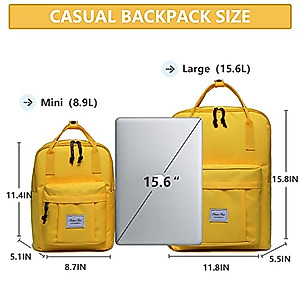 Backpack for Women, Chasechic Lightweight Cute School Bookbag for Teen Girls Hiking Casual Aesthetic Daypack Yellow