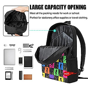 gkvuwhi Anime Backpack, Student School Bags Cute American Cartoon College School Large Capacity Durable Water Proof for Women Men Travel Bag