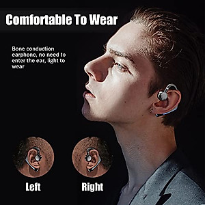 Bone Conduction Headphones Open Ear Headphones Noise Reduction Headphones Bluetooth Workout Headphones Open Ear Earbuds for Sports Over The Ear Headphones Wireless Bluetooth