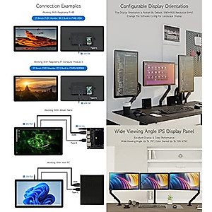 waveshare 21.5inch Capacitive Touch Monitor, 1080×1920 Full HD, Compatible with Raspberry Pi/Jetson Nano/PC-Monitor+ PI4B-2GB