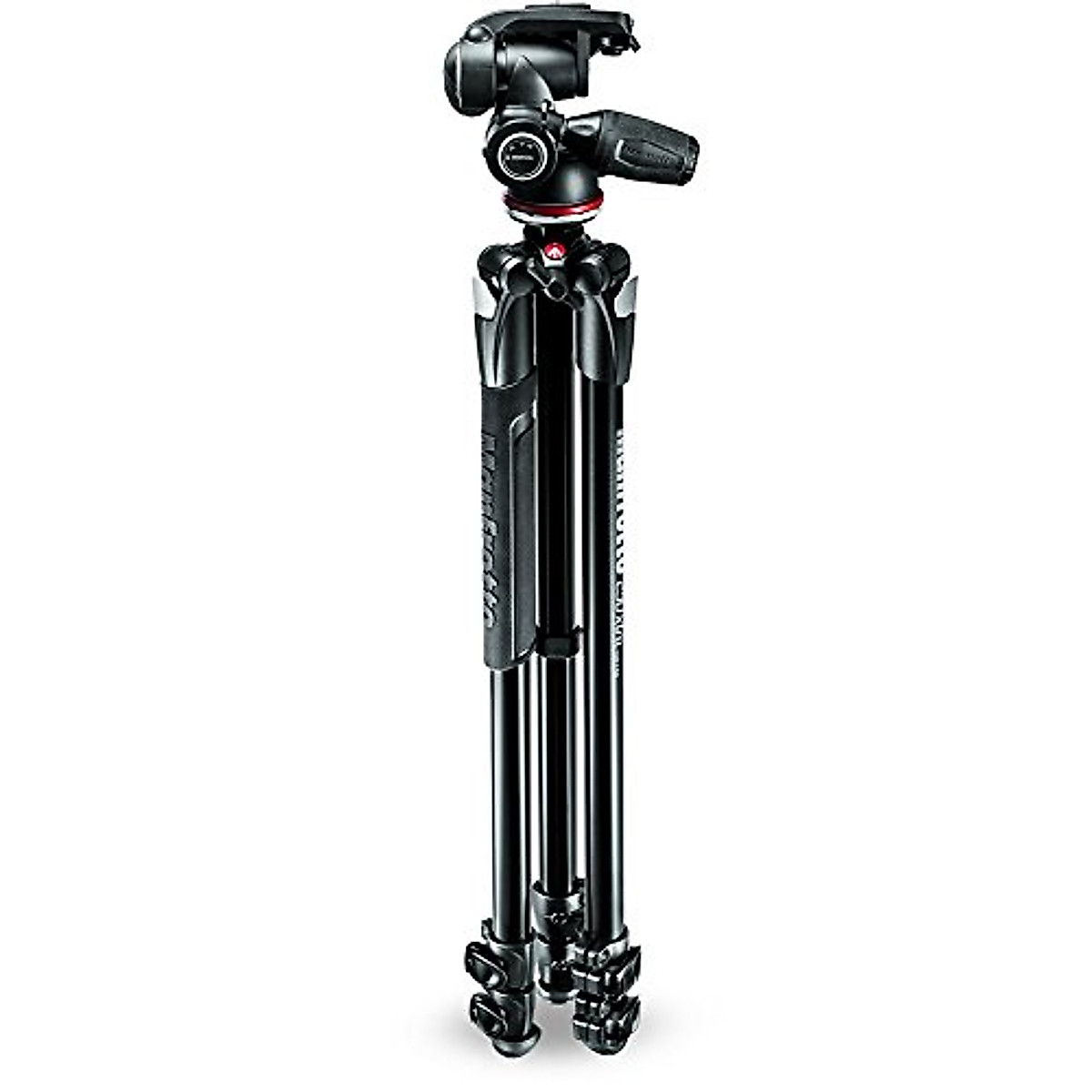 Manfrotto 290 Xtra Aluminum 3-Section Tripod Kit with 3-Way Head (MK290XTA3-3WUS) , Black