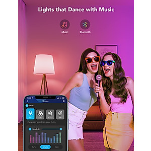 Govee Smart Light Bulbs, WiFi & Bluetooth LED Light Bulbs, RGBWW Color Changing Light Bulbs, 54 Dynamic Scenes, Music Sync, 16 Million DIY Colors Dimmable, Work with Alexa & Google Assistant, 2 Pack