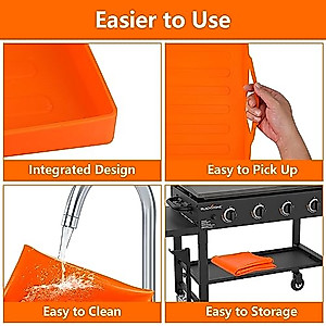 Silicone Griddle Mat for Blackstone 36 Inch Griddle, Heavy Duty Food Grade Silicone Mat, Protect Griddle from Rodents, Insects, Debris, and Rust(2 Brushes Included)