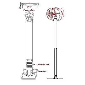 Windmill Generator, Wind Power Machine Low Failure Rate 400W for Marine Industrial Energy for Home Garden Boat(#2)