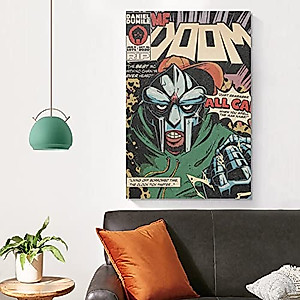 ENYPOLIS MF Doom Retro Posters & Prints on Canvas Wall Art Poster for Room Decor Unframe 12x18inch(30x45cm)