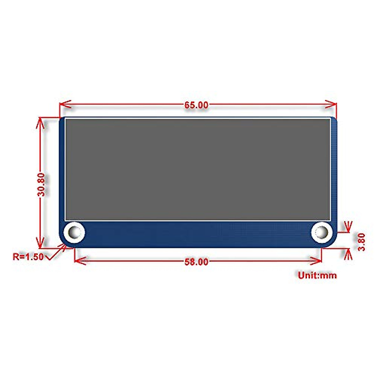 waveshare 2.23inch OLED Display HAT for Raspberry Pi 128×32 Pixels with Embedded 1305 Driver Communicating via SPI or I2C Interface.