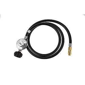 AJinTeby 6 Feet Propane Adapter Regulator and Hose for Blackstone 17 inch and 22 inch Table Top Griddle, QCC1 Low-Pressure Regulator Connect to Propane Tank