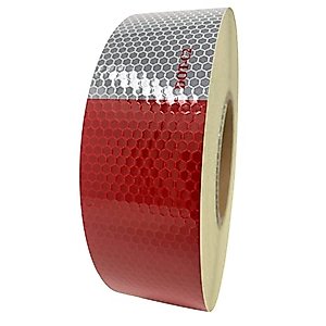 2" x150' roll DOT-C2 Premium Reflective Safety Conspicuity Tape Truck Trailer Boat Horse Trailer Diamond Grade Pattern 7 YR Average Life Waterproof, Strong Adhesive! Glass Bead PC METALIZED Material.