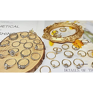 YYDSVOVO 9/15/22PCS Knuckle Stacking Rings Set for Women Vintage Rhinestone Finger Statement Ring Sets Simple Carved Stackable Ring (gold 1)