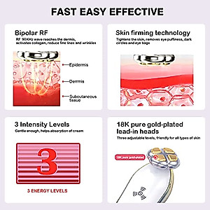 Eye Beauty Instrument, Eye RF Anti Aging Device | Eye Bags | Puffiness | Dark Circles | Crow's feet | Fine Lines | Wrinkles Removal Device, Home Radio Frequency Anti Aging Beauty Instrument for Eyes