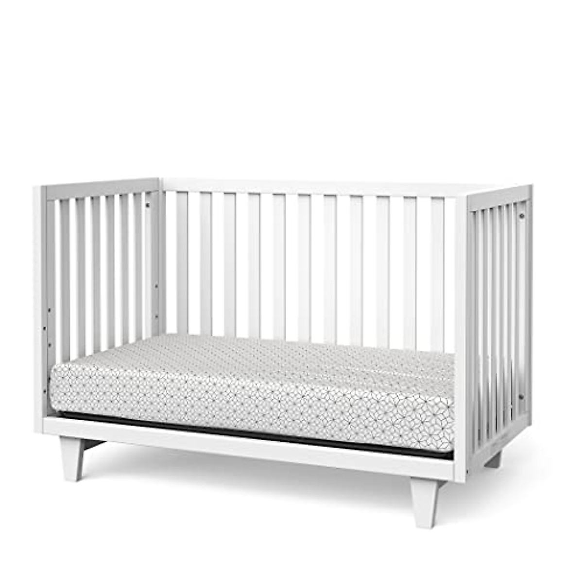 Child Craft Tremont 2 Piece Baby Nursery Set with 4 in 1 Convertible Crib and Changing Table Dresser (Matte White)