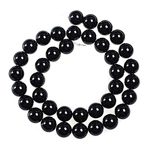 3mm Natural Black Onyx Gemstone Round Loose Beads Crystal Stone Bracelet Necklace Accessories Crafts for Jewelry Making DIY,1 Strand 15"