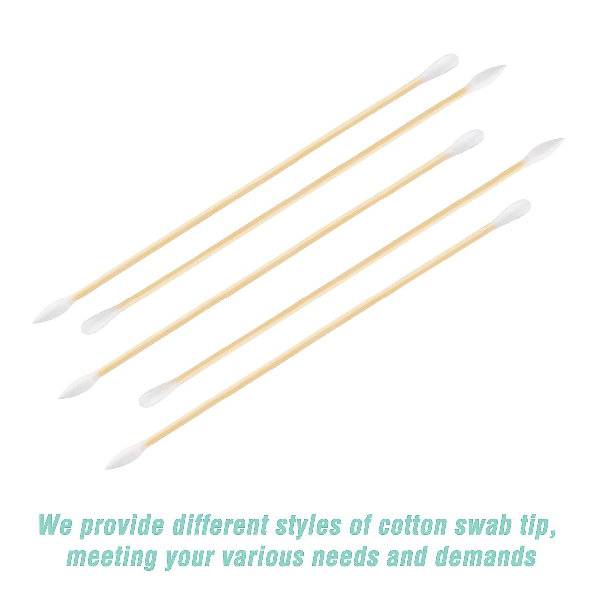 BOOSTEADY GM00153 6 Inch Cotton Gun Cleaning Swabs with Bamboo Handle, Pack of 400 Pointed and Round Tips in Storage Case