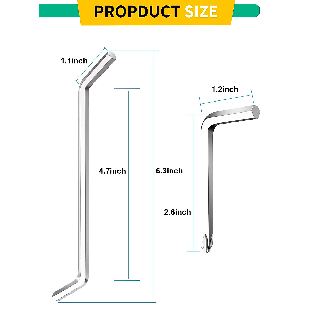 Garbage Disposal Wrench, 2PCS Garbage Disposal Allen Wrench Tool, for Unjam Kitchen Sink Food Garbage Disposal Clogging, SONGTIY