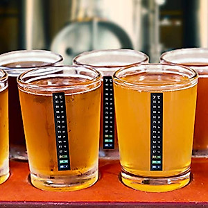 24 Pieces Stick on Thermometer Strip for Brewing Temperature Sticker Decal Crystal Numbers Adhesive Thermometer Strip 46-93 °F (8-34 °C) Digital Display Sticker for Wine Beer Aquariums