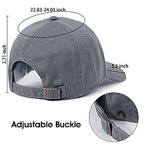 kozinu Unisex Cotton Baseball Cap Plain Blank Dad Hat Adjustable Vintage Solid Hat