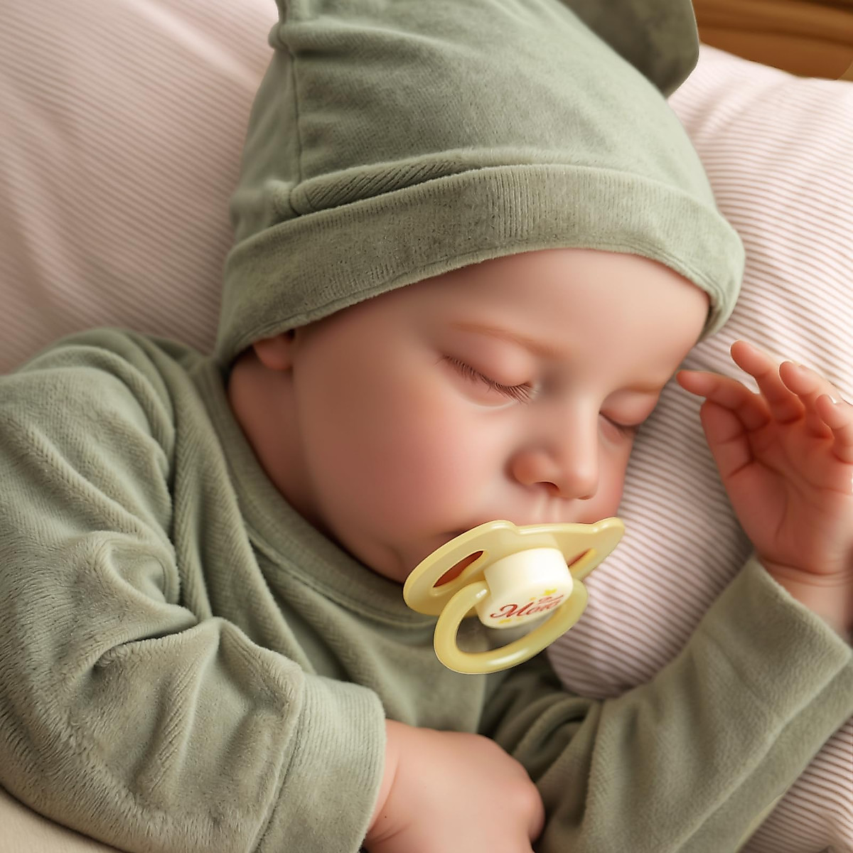 JIZHI Lifelike Reborn Baby Dolls - 17-Inch Baby Soft Skin Realistic-Newborn Cloth Body Real Life Boy Dolls with Feeding Accessories for Collection & Kids Age 3 +