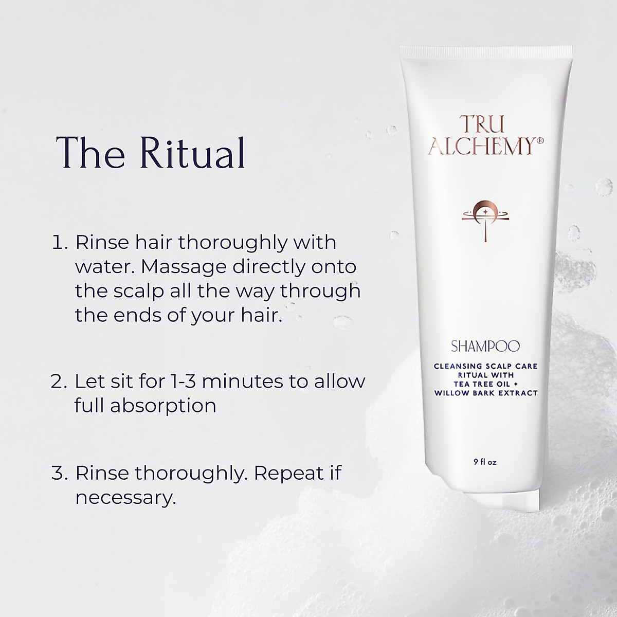 Tru Alchemy Shampoo for Growth, Volume & Scalp Health | Naturally-Derived with Tea Tree & Peppermint Oil plus Keratin & Saw Palmetto | Sulfate & Paraben Free | 9 Fl Oz.