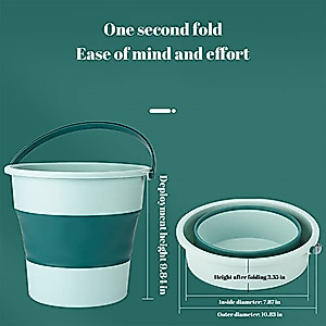 MIUOWANP Mini Foldable Washing Machine, Foldable Laundry Tub USB Powered Portable Ul-trasonic Turbine Washer by for Socks Underwear, Automatic Folding Clothes Washer Tub