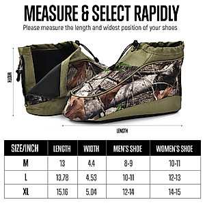 LANCERGEARS Insulated Boot Covers Hunting Insulators- Boot Insulators Prevent Debris|Water|Snow|Ice, Hunting Accesorios Boot Cover for Hunting|Fishing|Wildlife Photography|Birdwatching (X-Large)