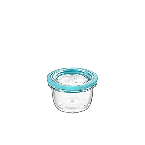 Bormioli Rocco Frigoverre Future 6.25 oz. Round Food Storage Container, Made From Durable Glass, Dishwasher Safe, Made In Italy.