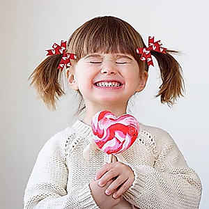 Estivaux 12 Rolls Happy Valentine's Day Ribbons 3/8" Wide Red Grosgrain Ribbon Pink Heart Ribbon Valentines Cupid Craft Ribbons for Gift Wrapping Valentines Wedding Anniversary Party Decor, 12 Yards