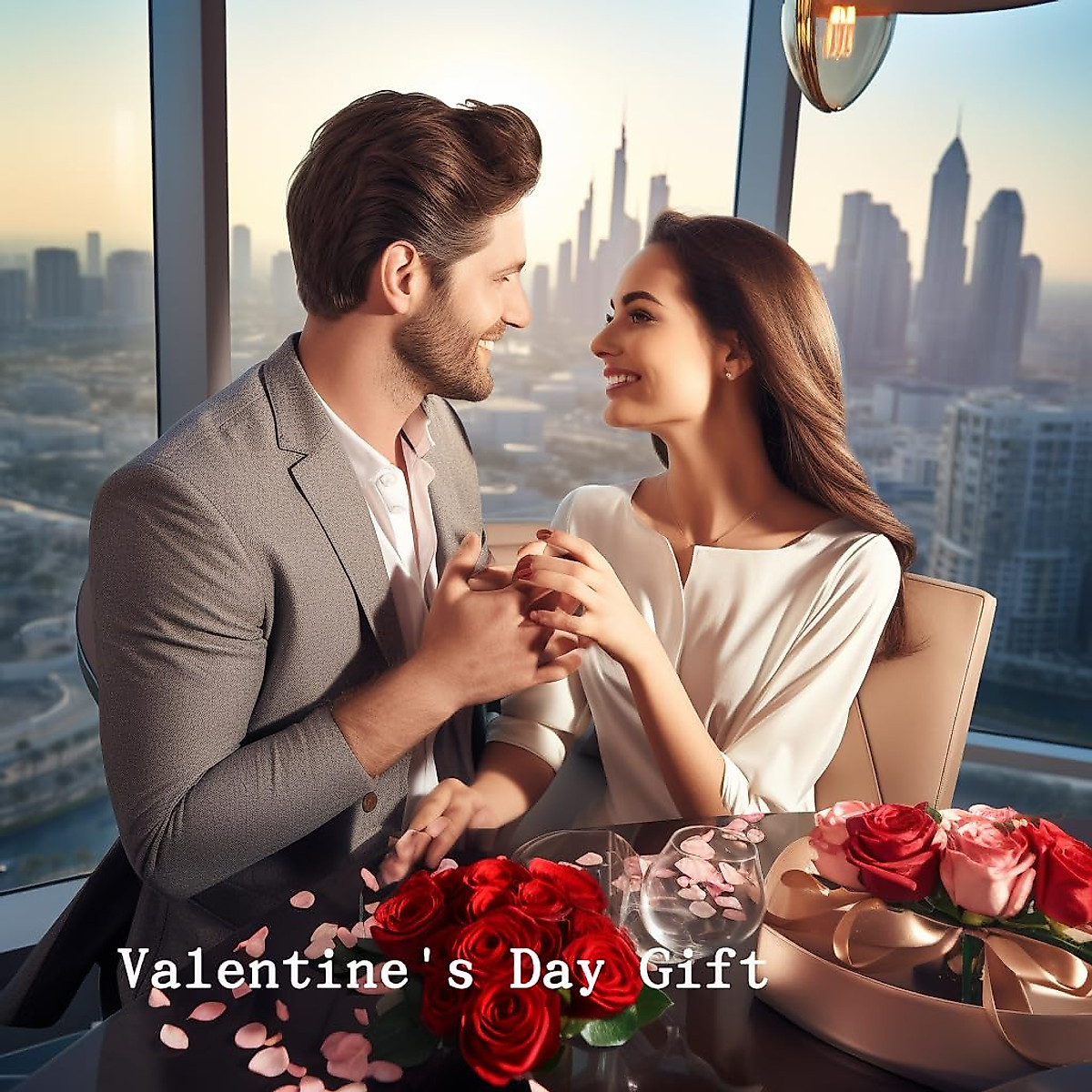 Ethlyn Valentines Day Gifts for her 2Pcs/lot 24k Gold Plated Women Wedding Bangles Bracelets Party Jewelry Birthday Gifts