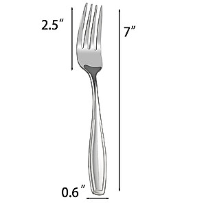Pekky Stainless Steel Salad Forks, 7 Inch, Set of 12