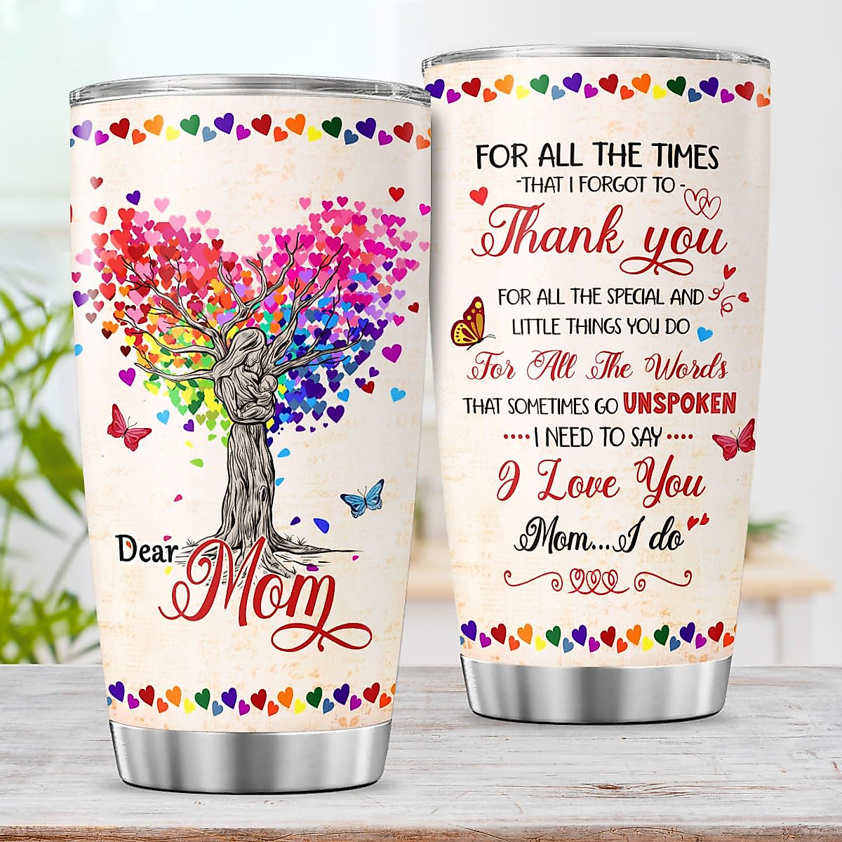 Insulated For Cups Mothers Funny Day Mother Handle Tumblers Women Coffee Mama, Dear Mom Letter, Mom Gifts, Tumbler 20 Oz With Lid And Straw