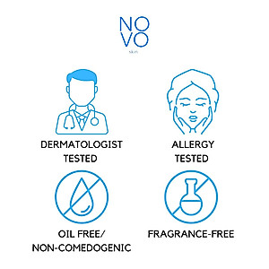 NOVO skin Tinted Moisturizer - SPF 46 - 2.0 fl oz - Primer + Broad Spectrum Face Sunscreen - Adds instant Glow - Filters Blue light - Hyaluronic acid + Niacinamide. Lightweight, Scentless, Non greasy & Oil Free.