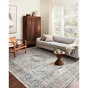Loloi II Bianca Collection BIA-02 Stone/Multi 6'-7" x 9'-2" Area Rug
