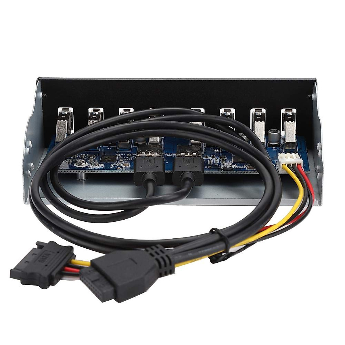USB3.0 8 Port HUB Optical Drive Panel 19PIN 8 Port Hub Optical Drive Extension Front Panel Adapter for PC Computer, Extension Drive Front Panel
