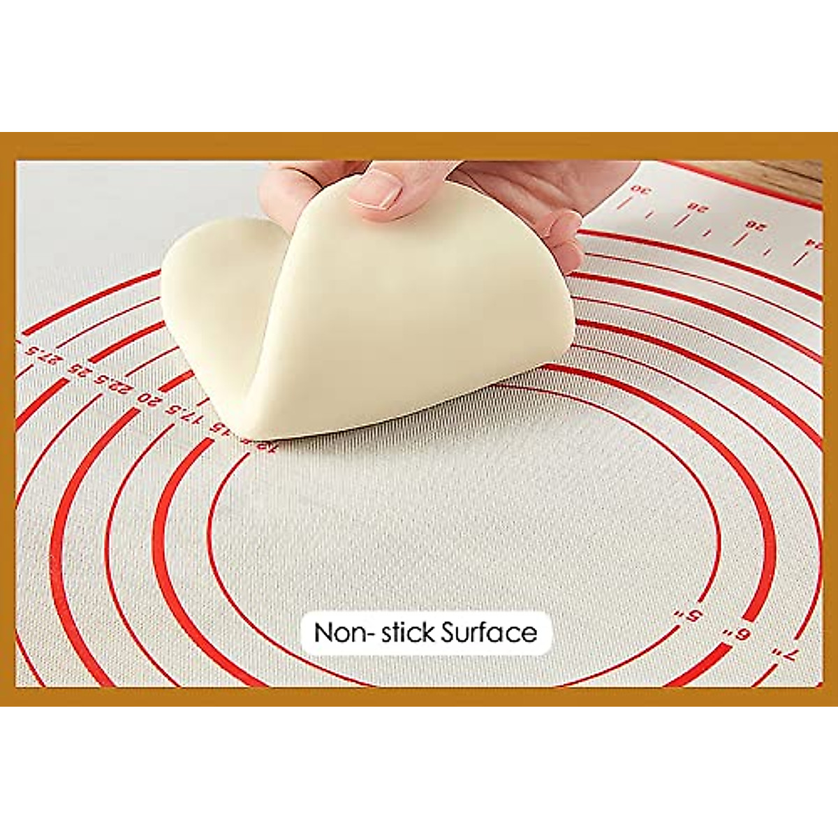 Extra Large Pastry Mat with Measurements 3 Size - 11 Inch, 16 Inch, 24 Inch, Nonstick Silicone Baking Fondant Measuring Pad for Rolling Dough Pie Crust, Pizza and Cookies