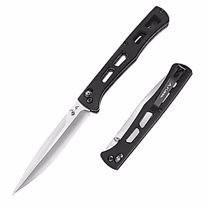 FLISSA Folding Pocket Knife, 4-inch D2 Blade with Thumb Stud, Axis Lock, G10 Handle, EDC Knife for Hiking, Camping, Survival, Outdoor