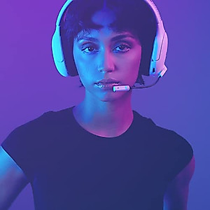 PDP AIRLITE PRO Wireless Power Stereo Gaming Headset with Noise Cancelling Microphone: Compatible with PS5/PS4/PS3 Console/PC, Comfortable Lightweight Headphones, Long Battery Life (Frost White)