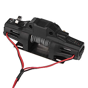 Drfeify RC Model Vehicle Dual-Motor Winch,1/8 Scale Accessory with Remote Controller