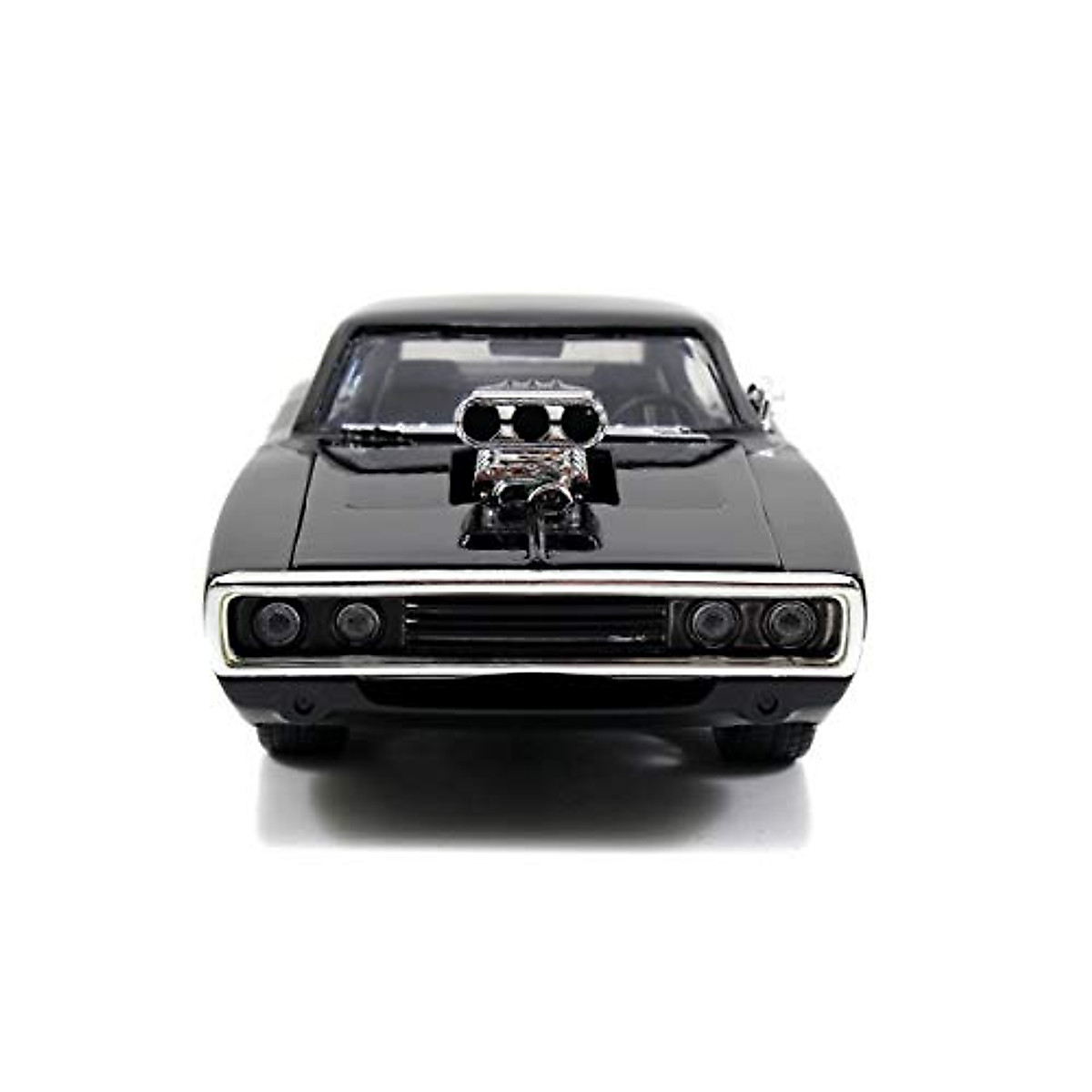 Jada Toys Fast & Furious 1:24 Dom's 1970 Dodge Charger R/T Die-cast Car Bare Metal, Toys for Kids and Adults, Black