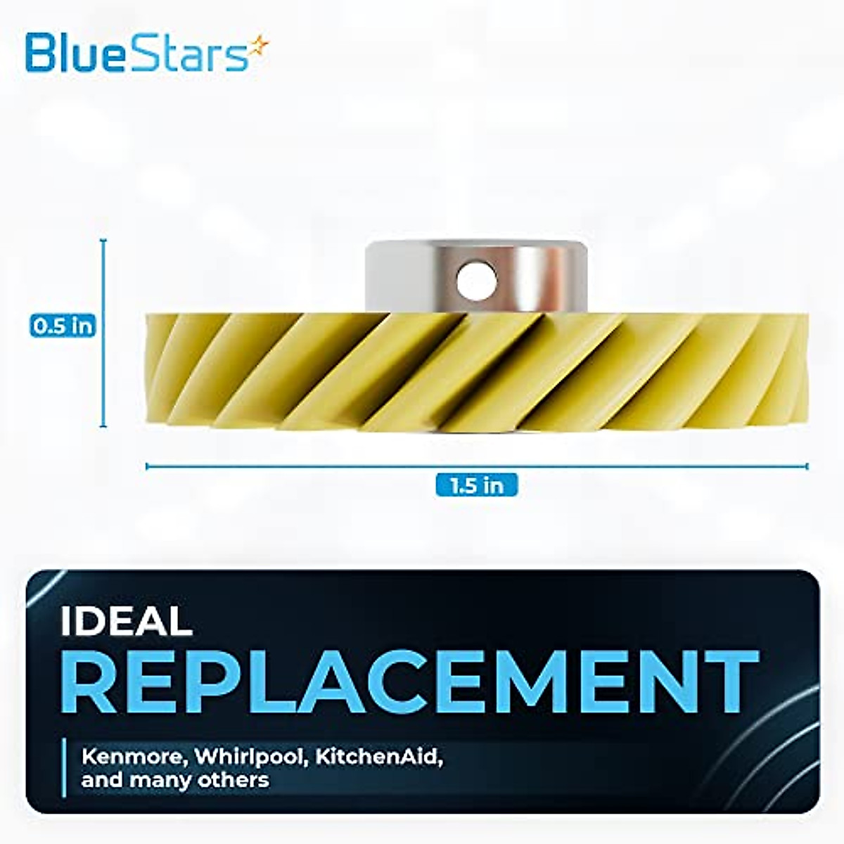 [LIFETIME WARRANTY] Ultra Durable W10112253 Mixer Worm Gear Replacement Part by BlueStars – Exact Fit For Whirlpool & KitchenAid Mixers - Replaces 4162897 4169830 AP4295669