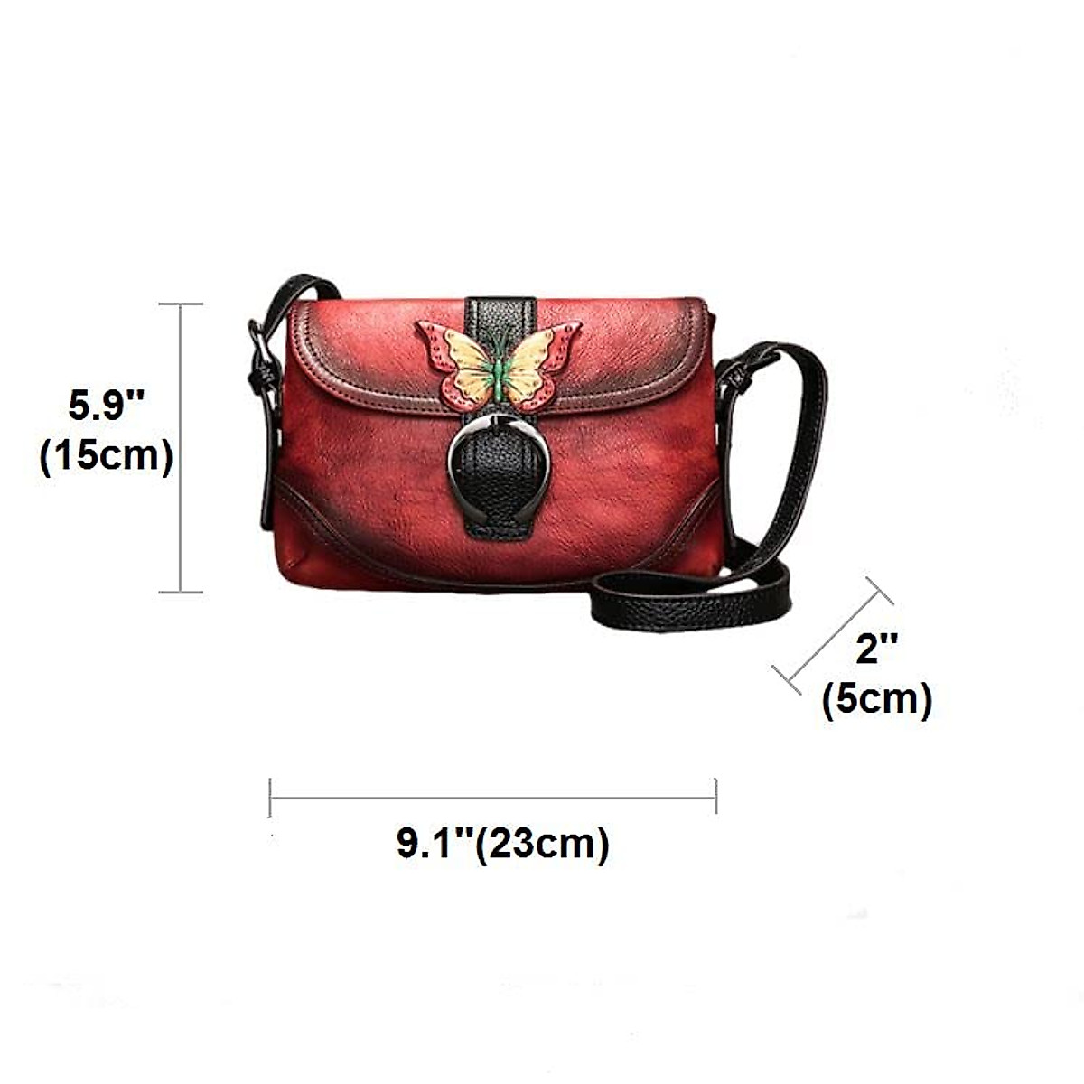 seegeeneey Women Leather Shoulder bag Handbag Purse for Women Crossbody Bag Messenger Bag Vintage Travel Bag Samll Purse (Green)