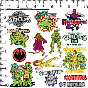 Teenage Mutant Ninja Turtles TMNT 2nd Variety Mix 50ct Vinyl Large Deluxe Stickers Variety Pack - Laptop, Water Bottle, Scrapbooking, Tablet, Skateboard, Indoor/Outdoor