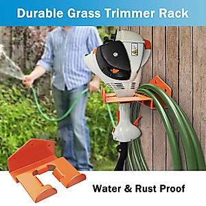 Fengone 2 Pack Garage Storage Garage Organizer Trimmer Rack Weedeater Hanger, for Grass Trimmer, Hedge Trimmer, Garage Trimmer, Weed Trimmer, Garden Tool, Garage Storage Organizer