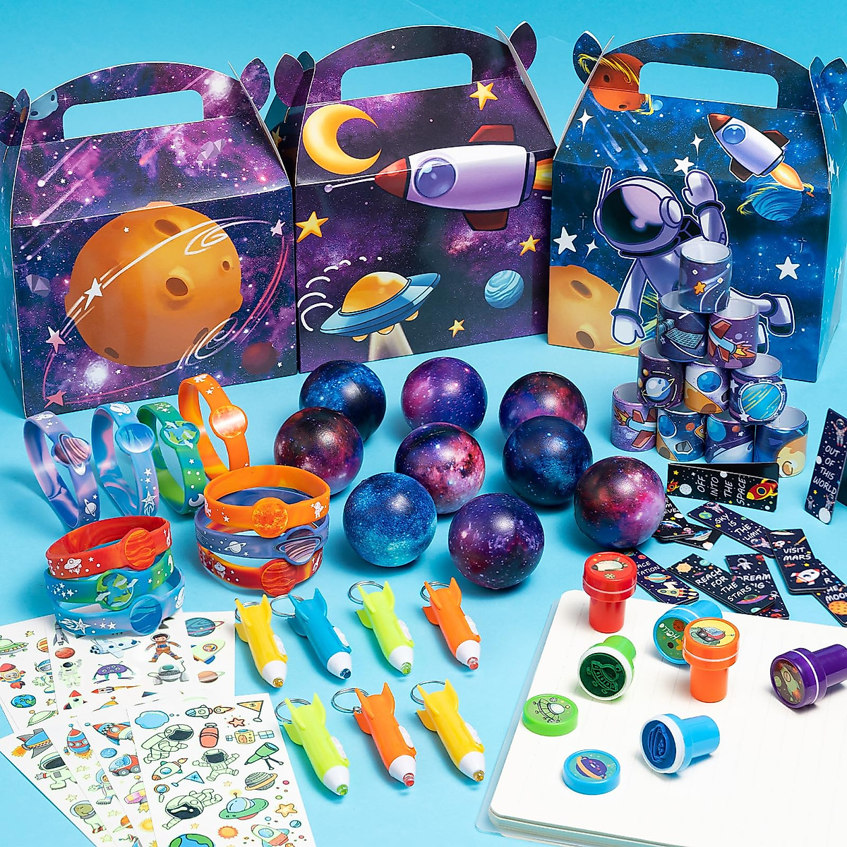 DMIGHT Space Party Favors, Outer Space Themed Birthday Decorations, Astronaut Gift Box for Kids (Space)