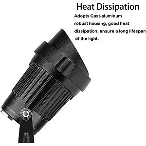 OurLeeme 5W LED Landscape Lights 12V LED Spot Lights Indoor Pathway Lights Outdoor Spotlight Waterproof for Driveway, Yard, Lawn, Flood, Outdoor Garden Lights (Warm White)