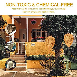 JOJOCY 8Pcs Waterproof Wasp Nest Decoy,Hanging Wasp Repellent Hornet Deterrents, Hanging Fake Wasp Nest Hornets Yellow Paper Nest Effective Deterrent Bee Hornets Fake Nest for Garden Yard Outdoors