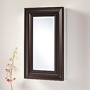 Signature Hardware 412579 Bernstein 15" W x 26" H Surface or Recess Mounted Aluminum Framed Single Door Medicine Cabinet