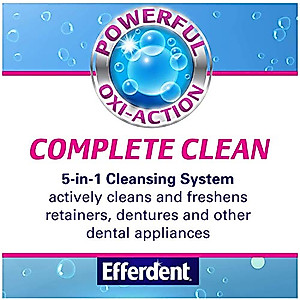 Efferdent Anti-bacterial Denture Cleanser, 2-Pack