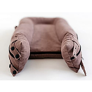 Lounger Cover by Sofia Amber – Cover ONLY for DockAToT and Sleepyhead Deluxe + Docks - Baby nest Sleep Pod Replacement Extra Cover - Cocoa