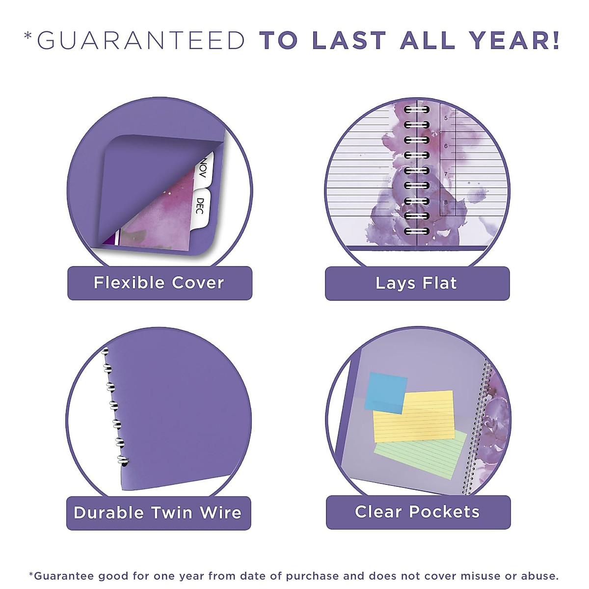 AT-A-GLANCE 2022 Weekly & Monthly Appointment Book & Planner by AT-A-GLANCE, 8-1/2" x 11", Large, Beautiful Day, Lavender (938P-905)