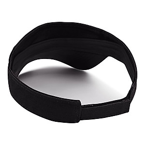 Mens Womens Sun Visors with UV Protection Adjustable Sports Sun Visor Hats for Sports Summer Hats Solid Black One Size