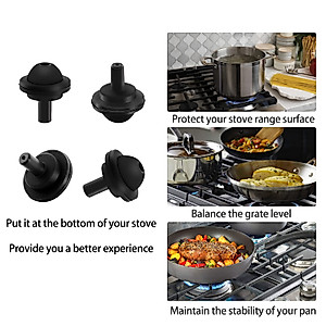 031430-000 Grate Rubber Feet Replacement for Viking Stove Range Parts Stove Top Protector Rubber Grate Foot Burner Grate Pad Viking Cooktop Range Grate Rubber Feet Grate Bumpers 4Pcs